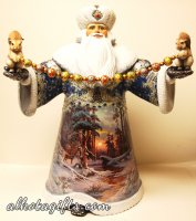 Russian Santas - Authentic Wooden Collectible Santa figurines